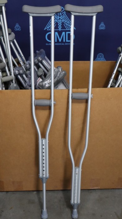 (1 Box) Cardinal Health Adult and Child Aluminum Crutches for sale