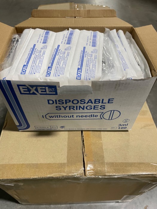 (1 Pallet) Exel 26200 Disposable Syringes 3ml Luer Lock Tip for sale