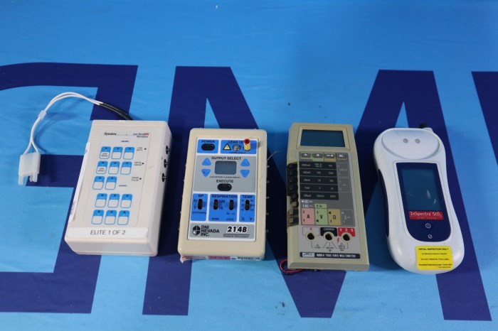 (1)Pro Advanced CPR Simulator, (1)Dynatech Patient Simulator, (1)Fluke ...