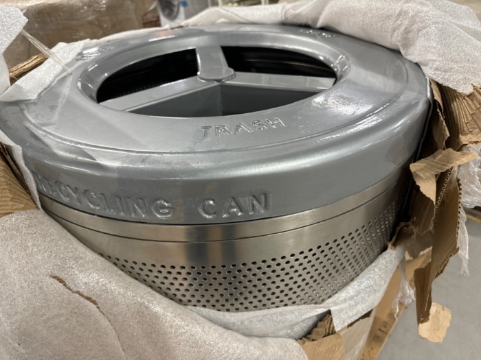 (2) Commericial Large Heavyduty Trash Can Separators for sale