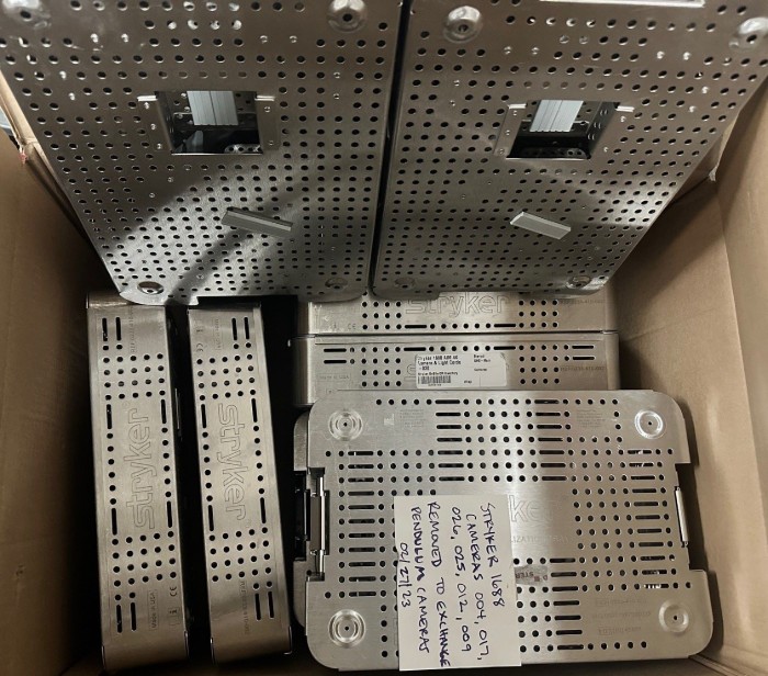 (3) Boxes of Camera Sterilization trays for sale