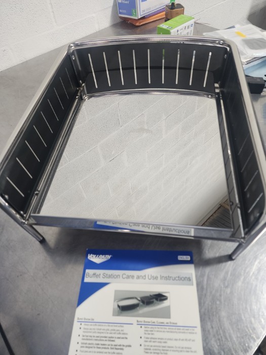 3 Food storage Bins/ 2 Frito Lays Racks/ Vollrath Buffet Station for sale