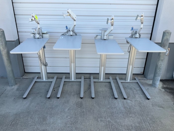 (5) GCX Mounting Solutions PE Series Patient Over-Bed Tables for sale