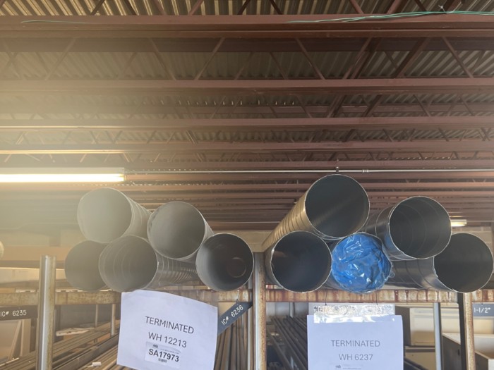 6" X 10' Duct Pipe Spiral Lockseam (Lot of 10) for sale