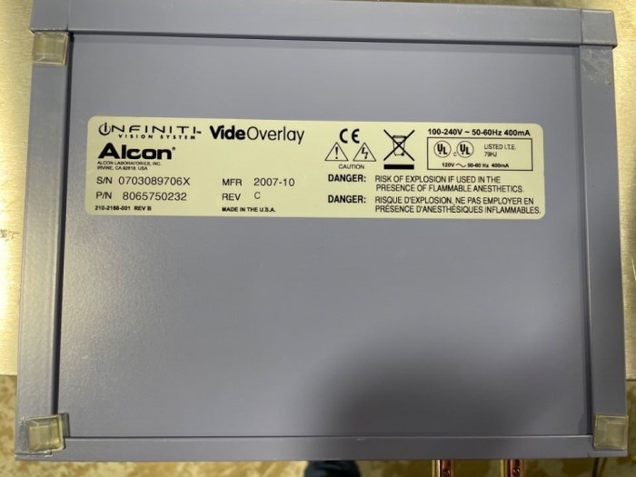 Alcon Infiniti VideOverlay 8065750232 Phaco Module for sale