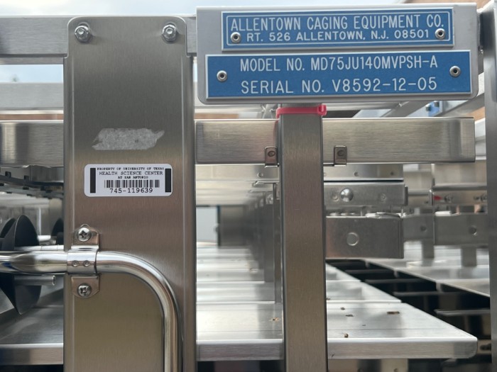 Allentown Caging Equipment Co. Model: MD75JU140MVPSH-A Rodent Housing ...