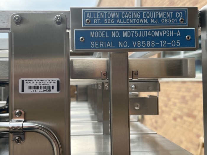 Allentown Caging Equipment Co. Model: MD75JU140MVPSH-A Rodent Housing ...