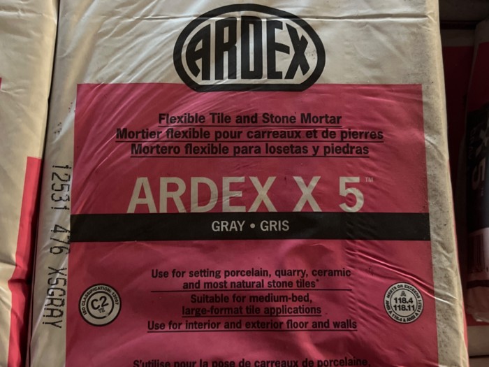 Ardex X 5 - Gray Flexible Tile and Stone Mortar 40 Lb Bags (Lot of 1 Pallet) for sale