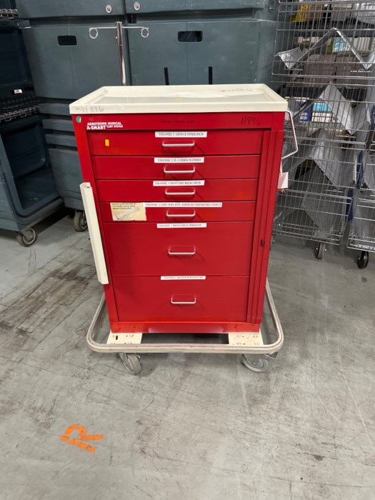 Armstrong Medical 6 Drawer Locking A-Smart Cart System Crash Supply ...