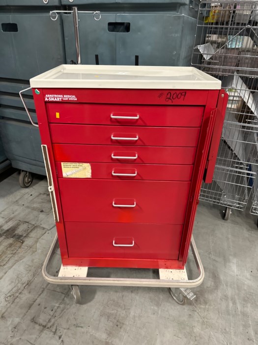 Armstrong Medical 6 Drawer Locking A-Smart Cart System Crash Supply ...