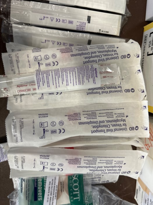 Assorted Medical Items including Sheer Adhesive Bandage + Cotton-Tipped Applicators + Occlusive ...