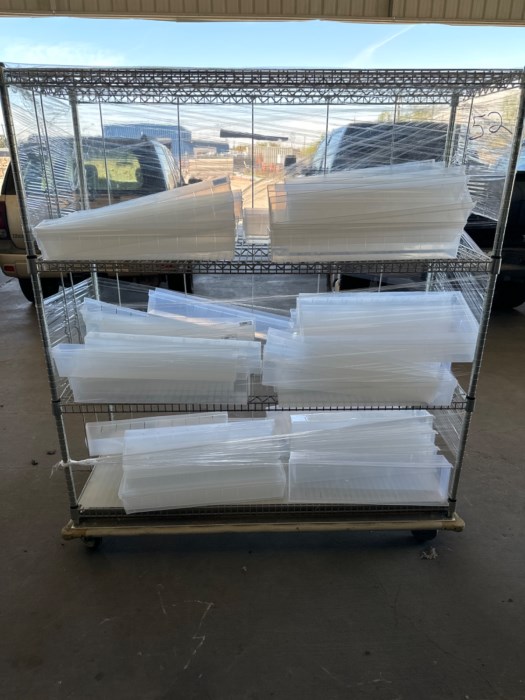 Assorted Racks-(Plastic containers included) for sale