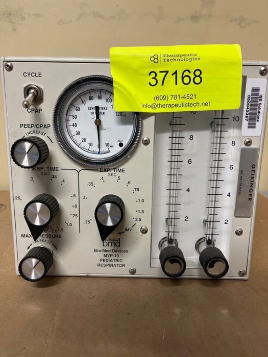 Bio-Med Devices MVP-10 Pediatric Respirator for sale