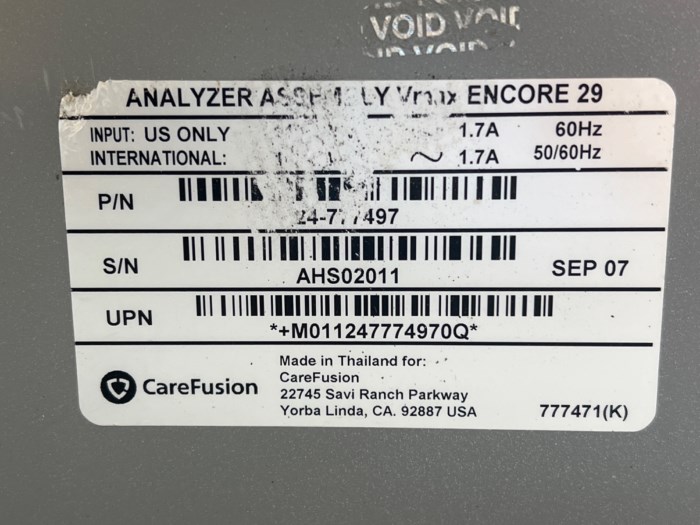CareFusion VMax Encore Analyzer for sale