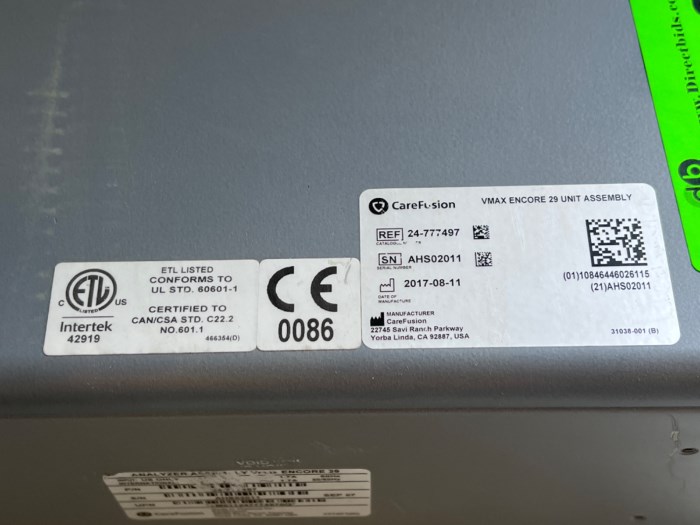 CareFusion VMax Encore Analyzer for sale