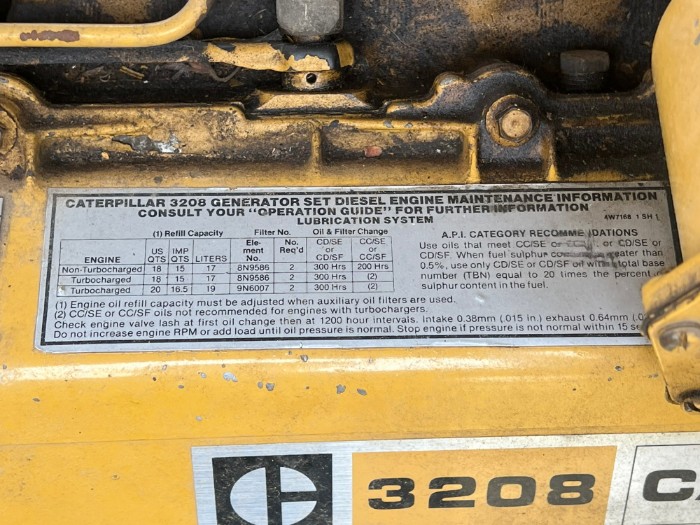 Caterpillar SR-4 Generator w/ 3208 Diesel Engine for sale