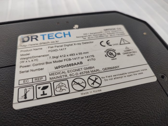 Dr. Tech FDXD-1417 Flat Panel Digital X-Ray Detector for sale
