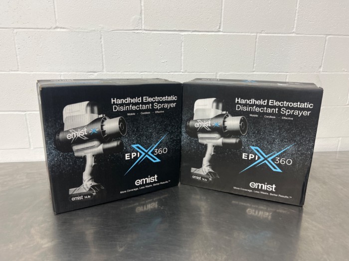 Emist EPIX360 Electrostatic Disinfectant Sprayer (Lot of 2) for sale
