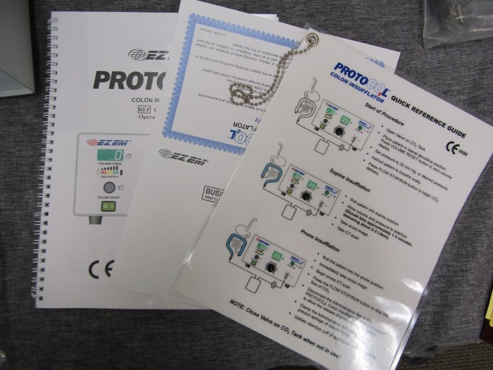 EZEM Protocol Colon Insufflator ProtoCO2L With Quick Ref Guide (Ref ...
