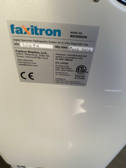Faxitron Biovision Specimen X-Ray System for sale