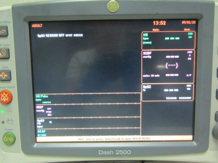 GE Dash 2500 Patient Monitor ECG SpO2 NIBP for sale
