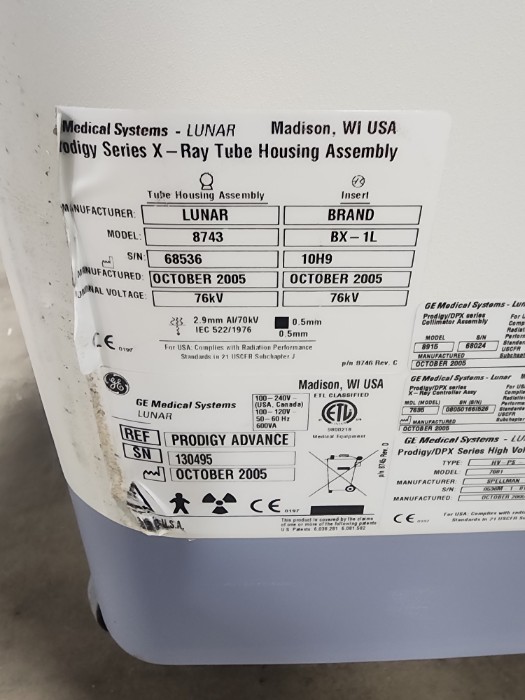 GE Lunar Prodigy Bone densitometer for sale