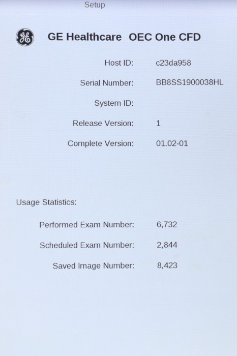 GE OEC One CFD Mobile C-arm X-ray Sytem for sale