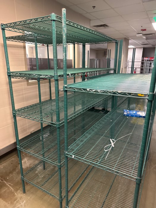 Green Metro Style Racks (Lot of 6) for sale