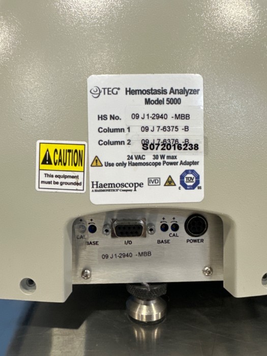 Haemonetics TEG5000 hemostasis analyzer (Lot of 2) + MTS Micro Typing ...