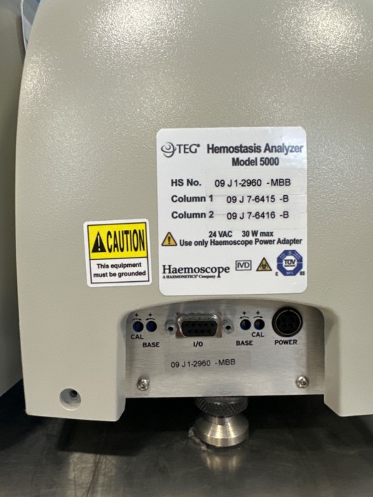 Haemonetics TEG5000 hemostasis analyzer (Lot of 2) + MTS Micro Typing ...