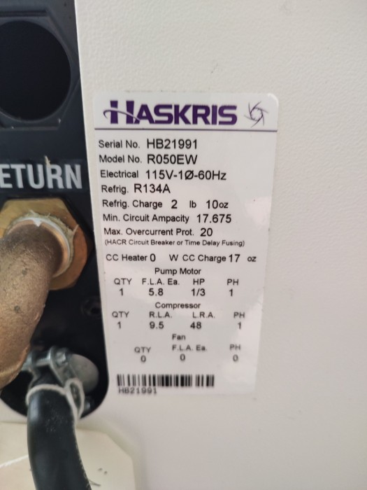 Haskris R050EW Refrigerated Chiller for sale