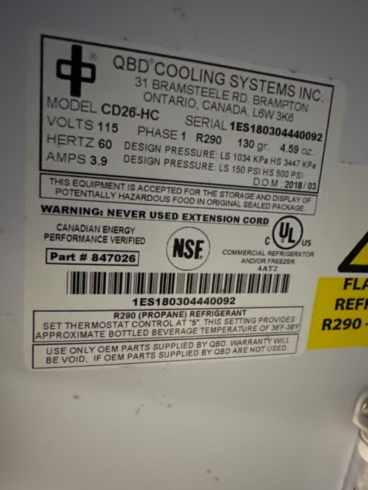 Hello Goodness Branded QBD Single-Door Glass Cooler Merchandising ...