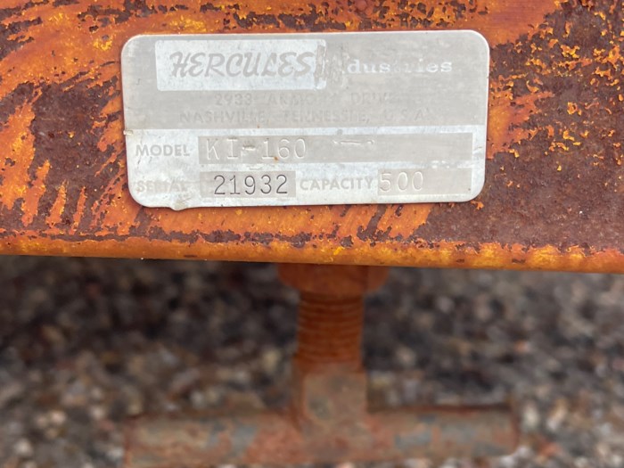 Hercules "Model: KI-160" Fork-Lift Safety Cage Platform for sale