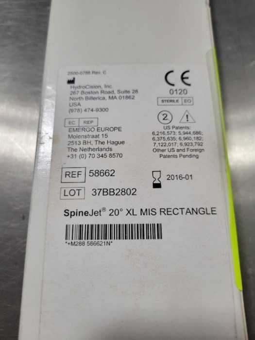 HydroCision SpineJet 58662 XL MIS Rectangle Handpiece for sale
