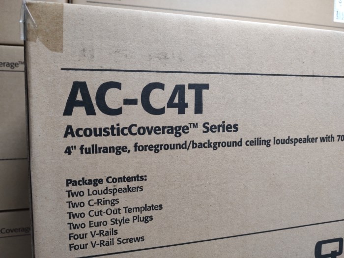 Lot of 108x NEW QSC AC-C4T Full-Range, Ceiling Mount Loudspeaker for sale