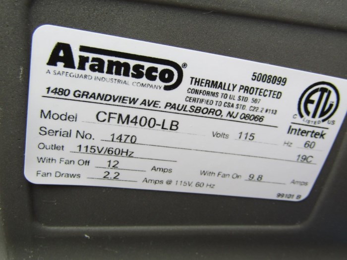 Lot of 2 Aramsco Syclone Sentry X4 HEPA Air Scrubber Model CFM400-LB ...