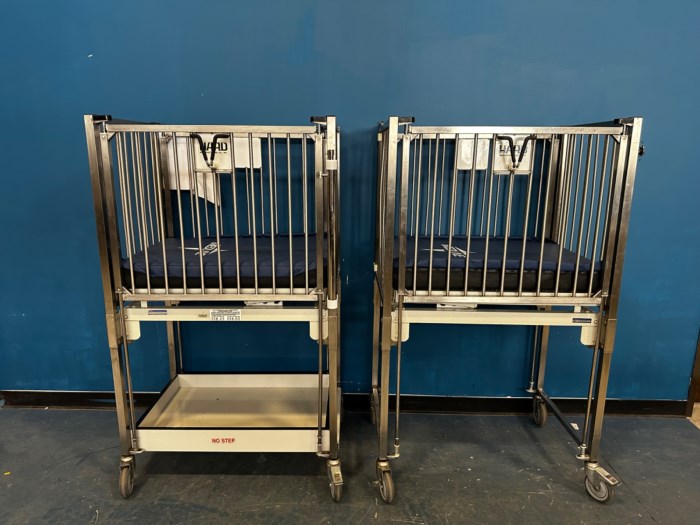 Lot of 2 Hard Baby hospital Cribs for sale