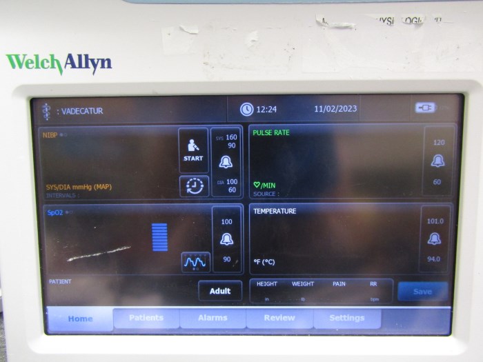 Lot of 2 Welch Allyn Vital Signs Monitor 6000 Series W/ GCX Wall Mount ...