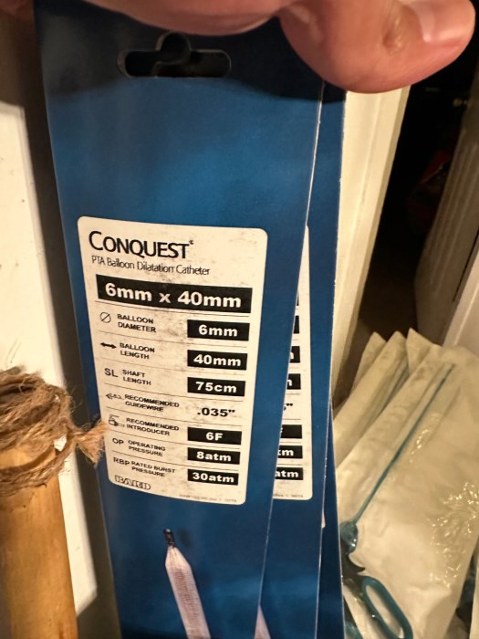 NEW BARD Conquest PTA Ballon Dilatation Catheter for sale