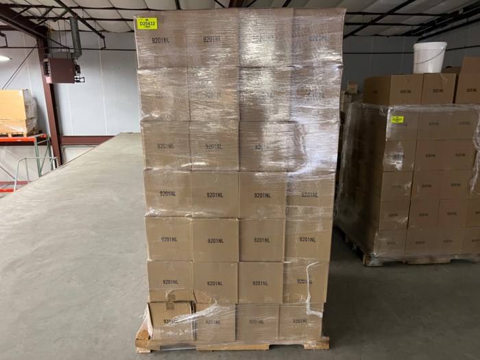 Pallet of Dry Wipes and Containers for sale