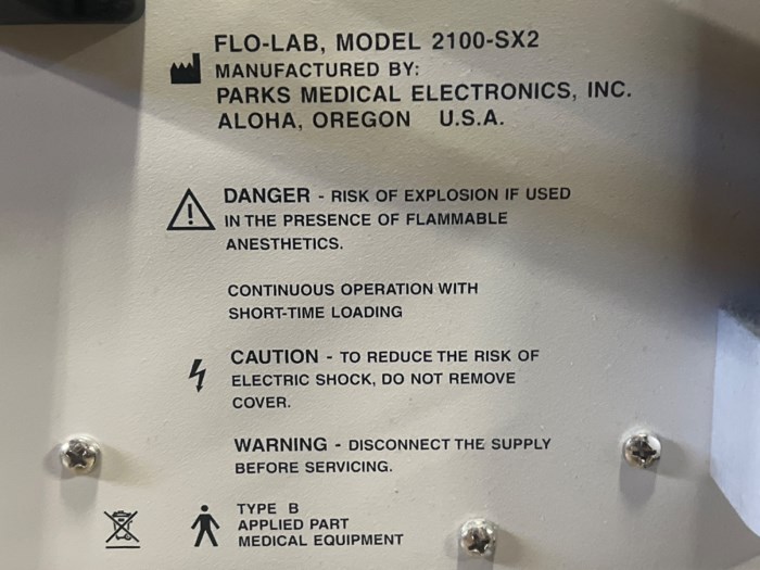 Parks Medical Flo-Lab Model: 2100-SX2 SonovaE Vascular System for sale