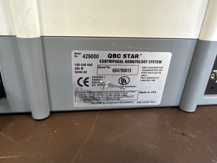 QBC STAR Centrifugal Hematology System + COVIDIEN Monitor + Water bath ...