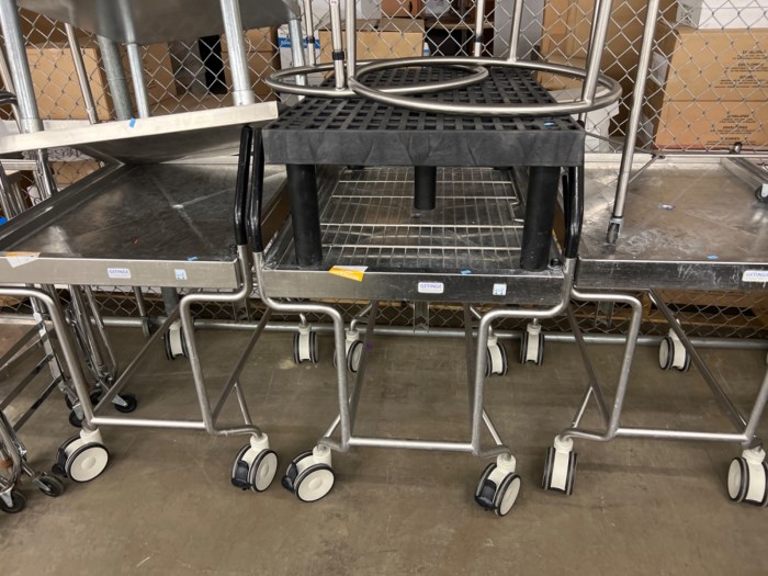 Random lot of medical stainless carts and more by Getinge, Mac Medical ...
