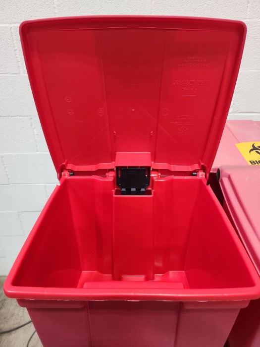 Rubbermaid BIOHAZARD Step On Receptacle, waste container (Lot of 4) for sale