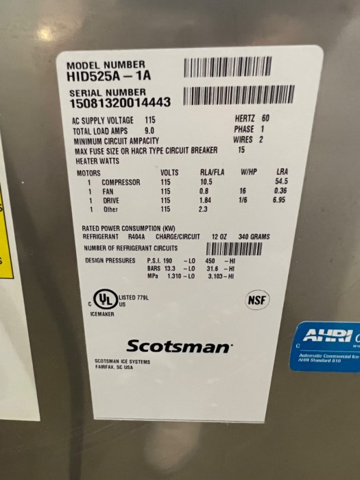 Scotsman HID525A for sale