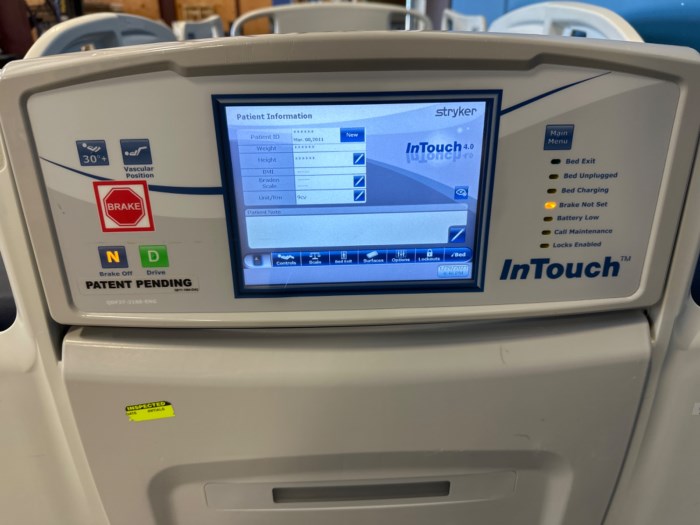 Stryker In touch Hospital Bed Model 21410000 F12-49-D for sale