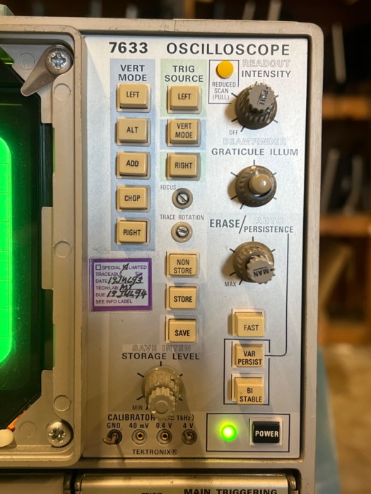 Tektronix 7633 Oscilloscopes w/ Model: E Cart for sale