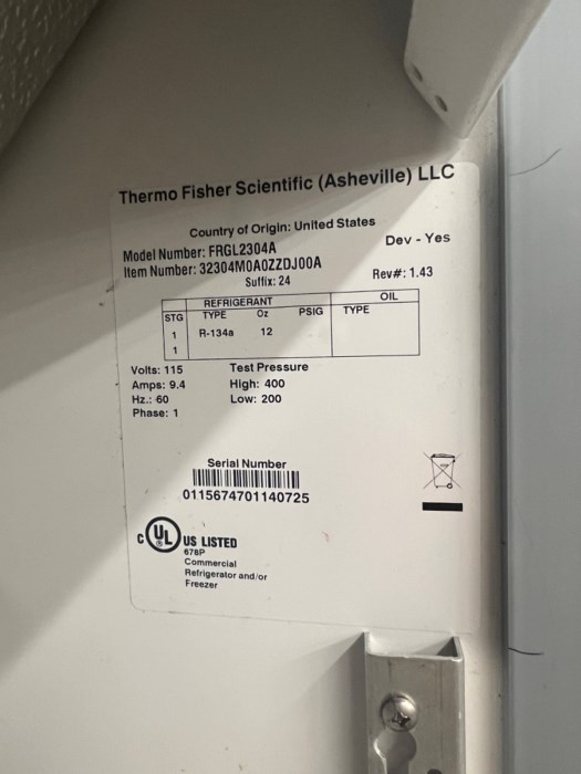 Thermo Scientific Forma Refrigerator for sale