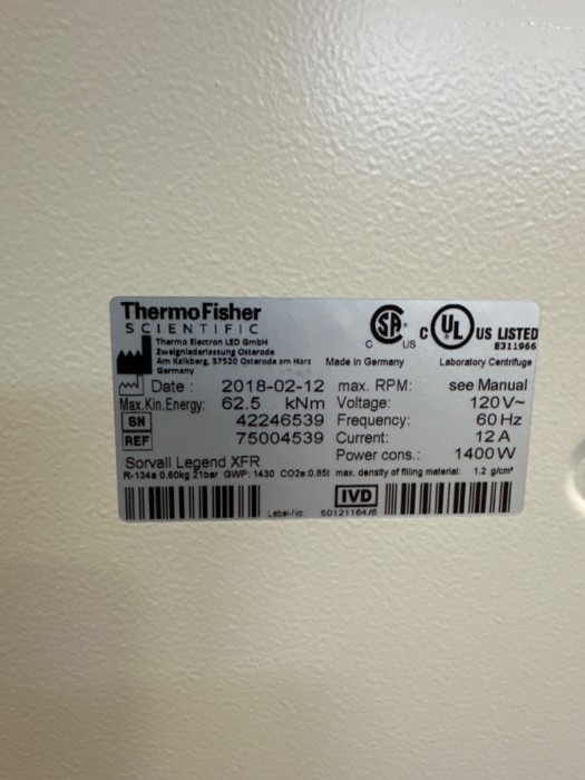 Thermo Scientific Multifuge X3FR Refrigerated Centrifuge for sale