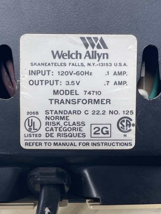 Welch Allyn 74710 Wall Transformer for sale